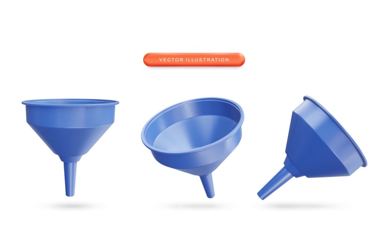 Trichter realistische 3D-Vektor-Illustration
