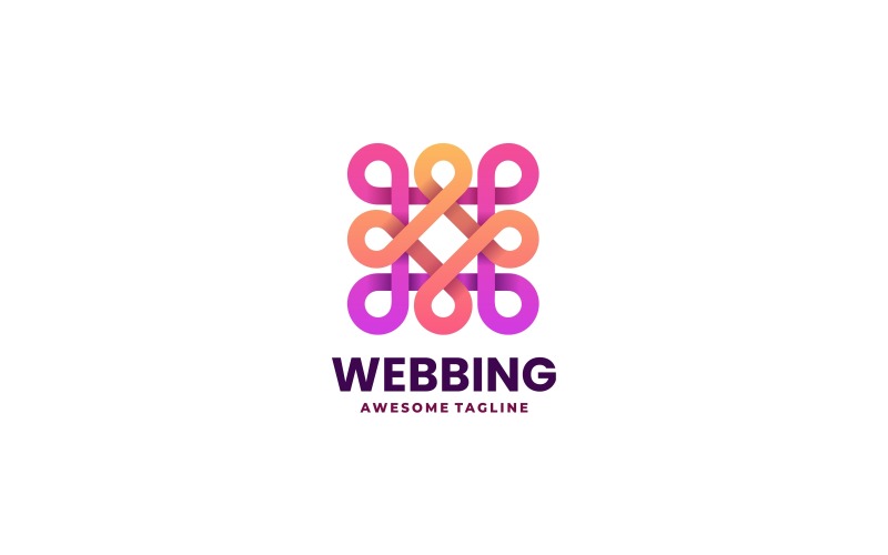 Gradientowe logo linii parcianej #240307 - TemplateMonster