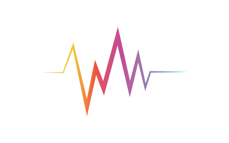 Logo i symbol linii fali dźwiękowej V3 - TemplateMonster