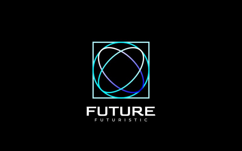 Gradient Modern Abstract Techno Line X Logo - TemplateMonster