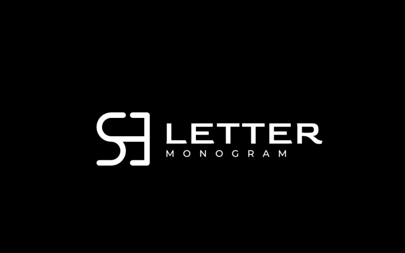 Corporate Simple Monogram Letter SHE Logo - TemplateMonster
