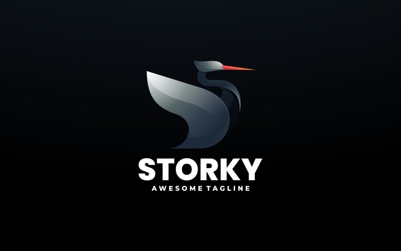 Stork Gradient Logo Style #240831 - TemplateMonster