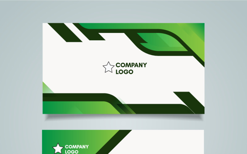 Business Card Design In Green Color #241023 - TemplateMonster