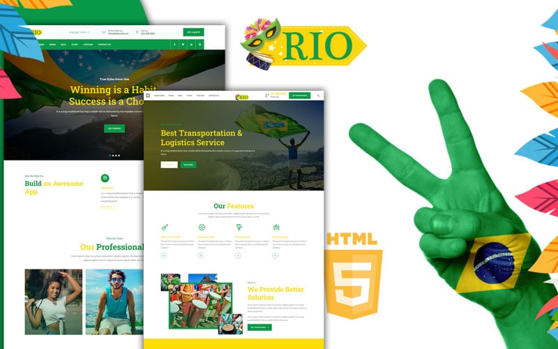 Modelo de Site HTML5 da Cultura Rio Brasil - TemplateMonster