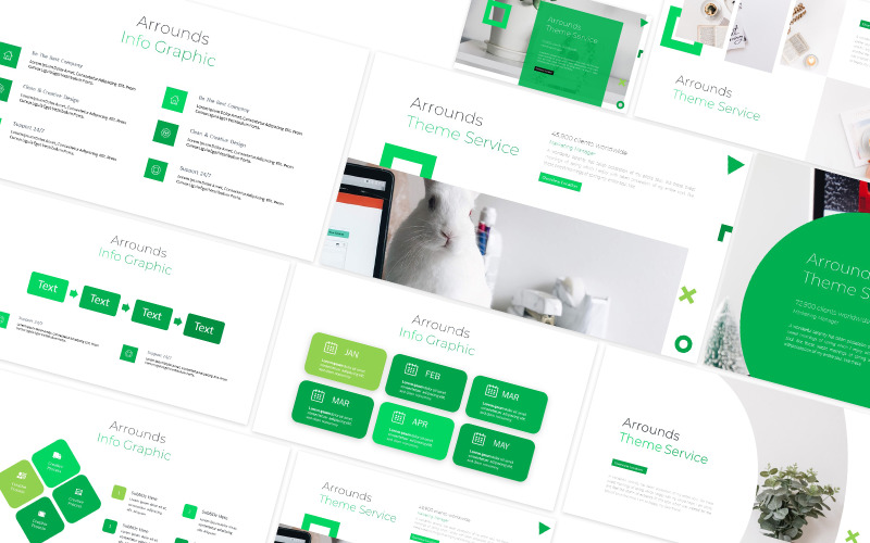 Modelo de PowerPoint de Tema Arredor - TemplateMonster