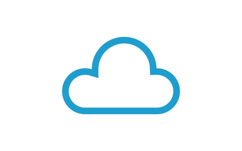 Cloud Blue Vector Logo Vector V2 #242137 - TemplateMonster