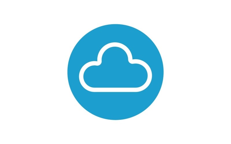 Cloud Blue Vector Logo Vector V4 #242139 - TemplateMonster