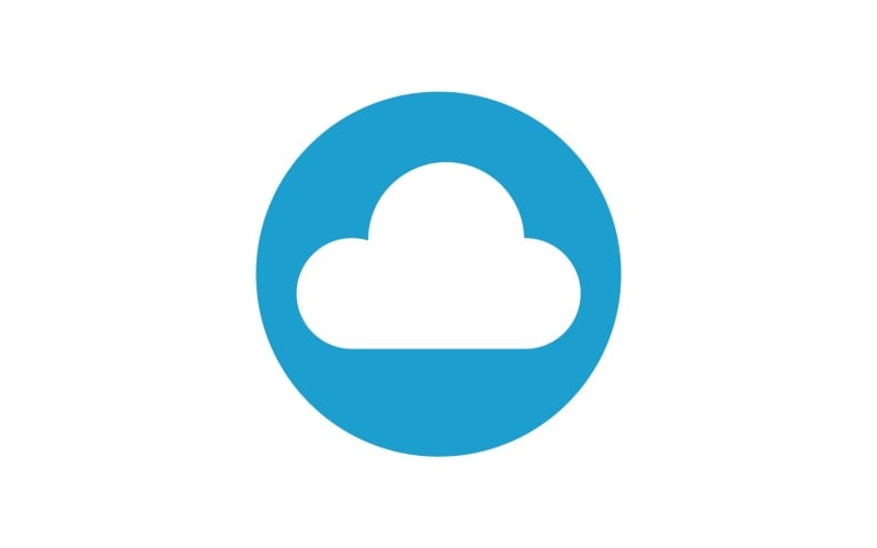 Cloud Blue Vector Logo Vector V5 #242140 - TemplateMonster