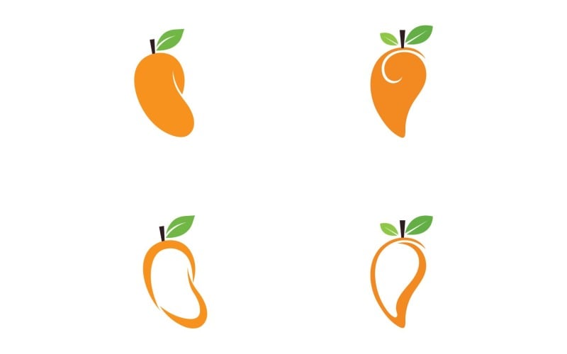 Mango Fruits Logo Symbol Vector V7 #242162 - TemplateMonster