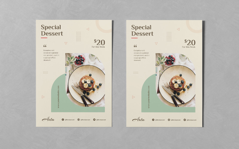 Clean Food Flyer PSD Templates #242472 - TemplateMonster