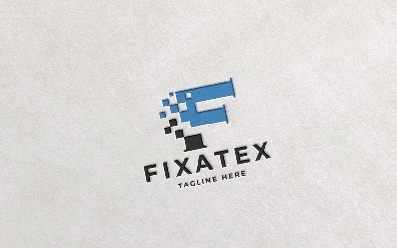Profesjonalne logo Fixatex Litera F #242535 - TemplateMonster