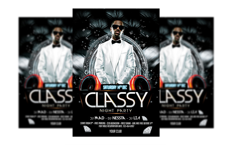 Classy Party Flyer Template #242611 - TemplateMonster