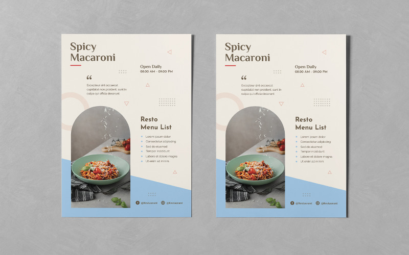 Clean Design Food Flyer PSD Templates - TemplateMonster
