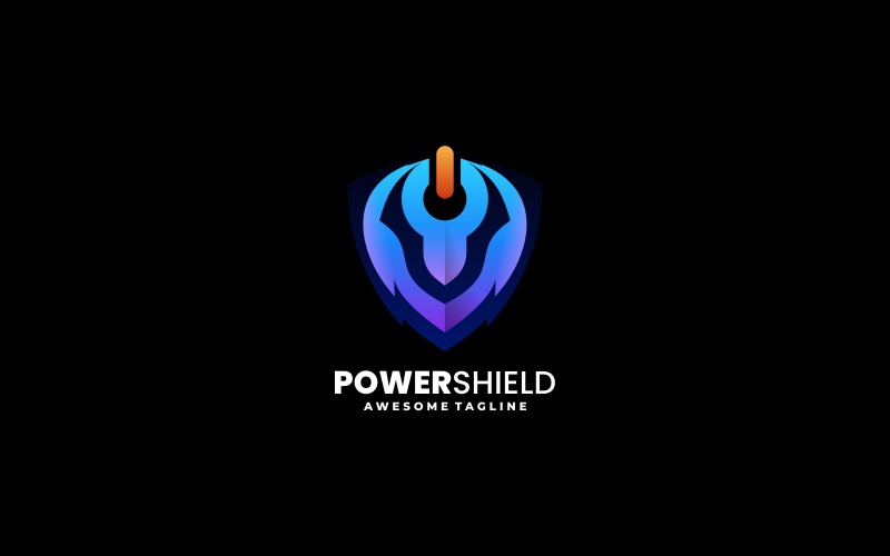 Power Shield Gradient Logo #242621 - TemplateMonster