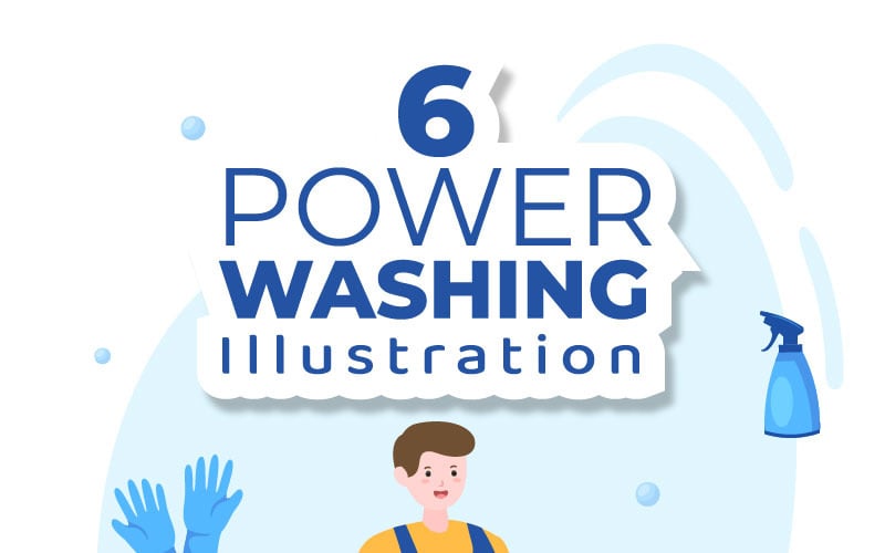6 Power Washing Illustration #242981 - TemplateMonster