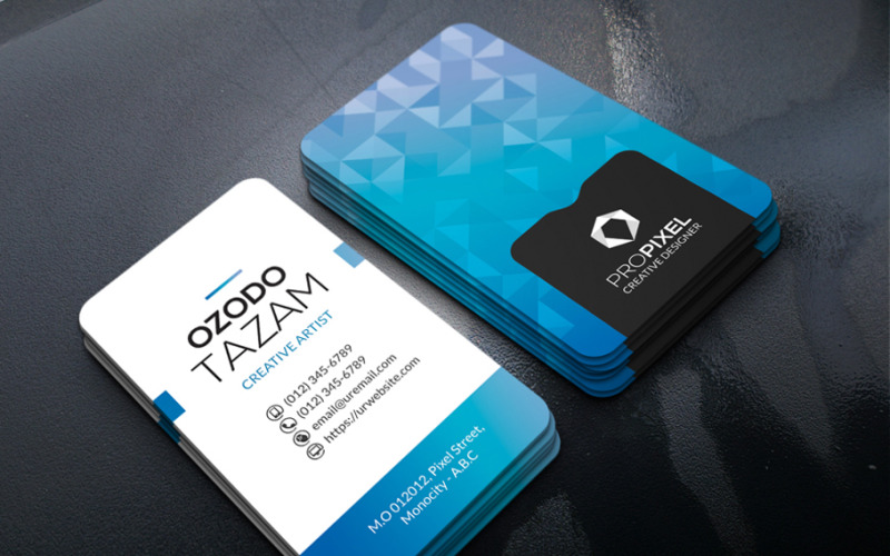 Data Business Card Template - 02 #243100 - TemplateMonster