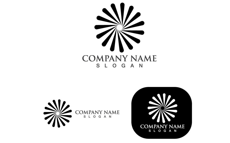 Girdap Logo Illüstrasyon Simge Logo Şablon Tasarımı V2