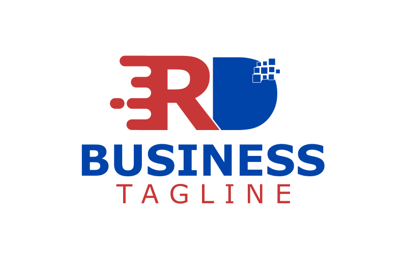 R.D Letter Initial Custom Design Logo Template 2