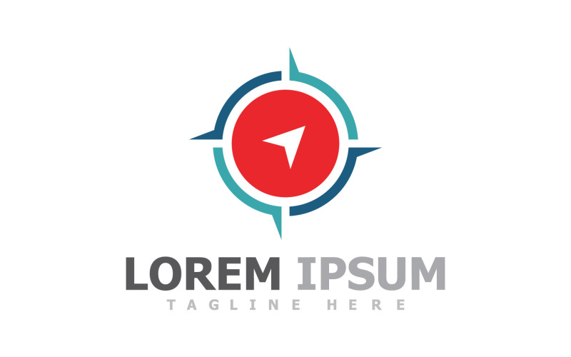 Modèle de logo de navigation boussole V15 - TemplateMonster