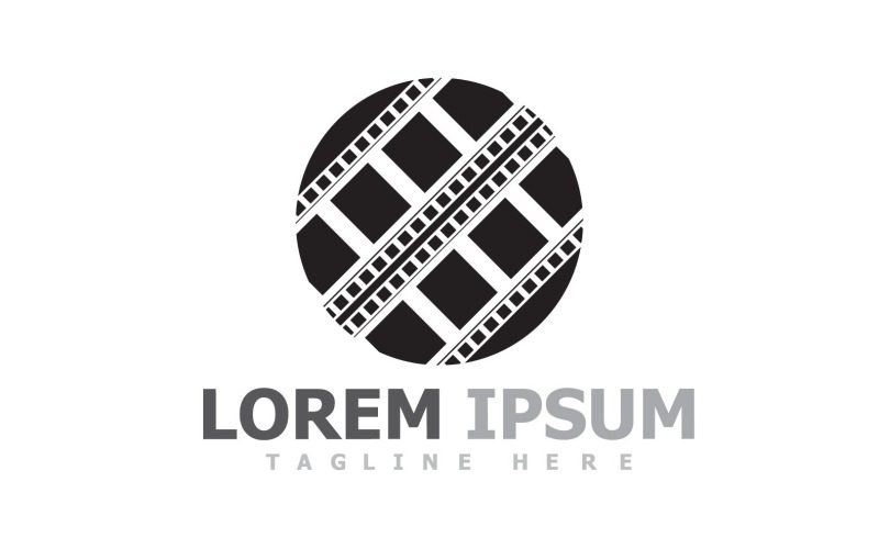 Modèle de logo de pellicule de film V7 - TemplateMonster
