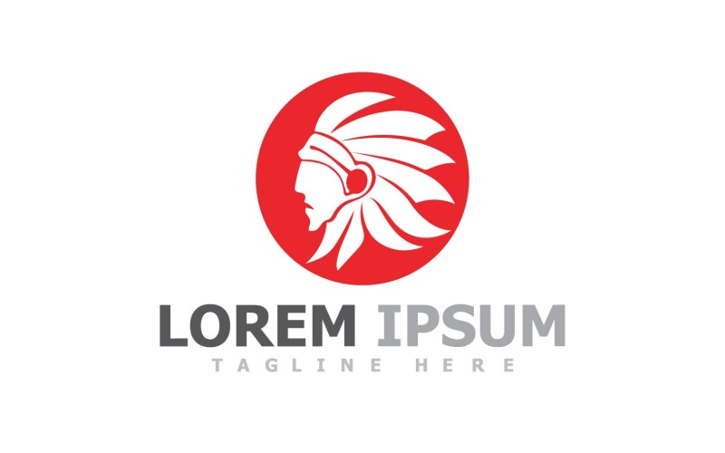 Indian Apache Chief Mascot Logo Template V4