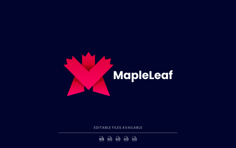 Maple Leaf Gradient Logo Style #245542 - TemplateMonster