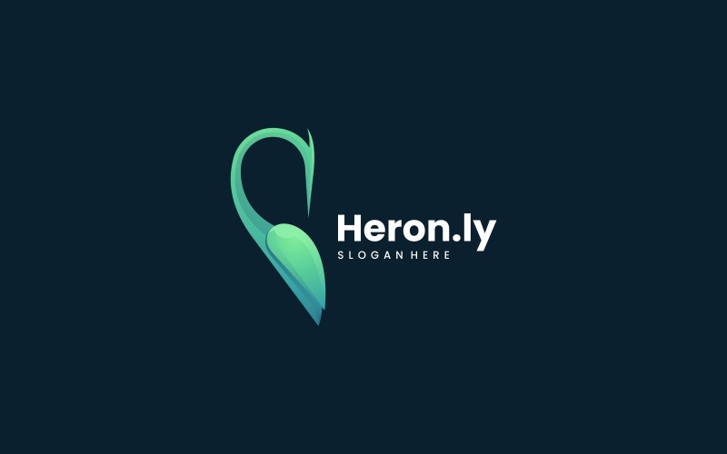 Czapla Gradient Kolor Logo Styl #245967 - TemplateMonster