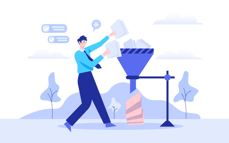 Data Filtering Free Illustration Concept Vector