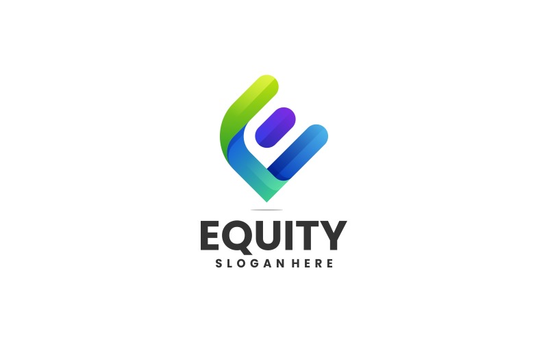 Litera E Kolorowe Logo Design #245932 - TemplateMonster