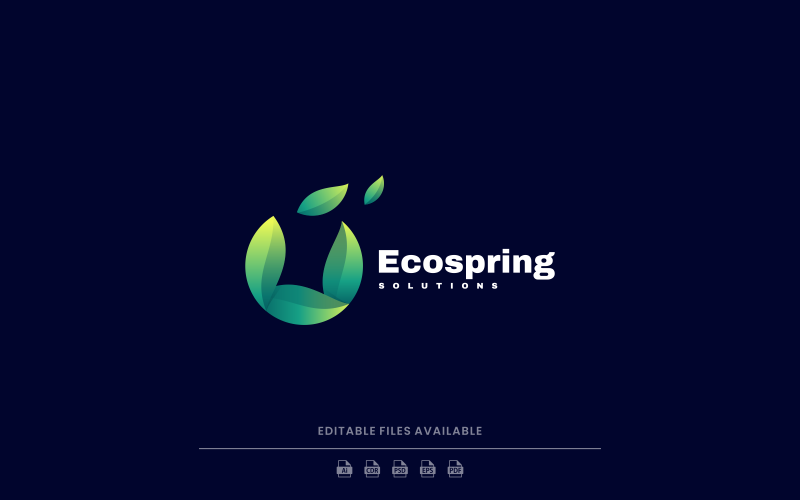 Eco Spring Gradient Logo-Stil #246096 - TemplateMonster