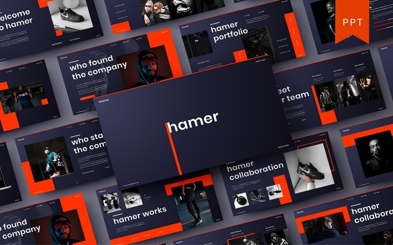 Hamer - PowerPoint Template #246800 - TemplateMonster