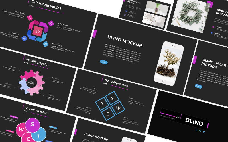 Blind Creative Powerpoint Template #246956 - TemplateMonster