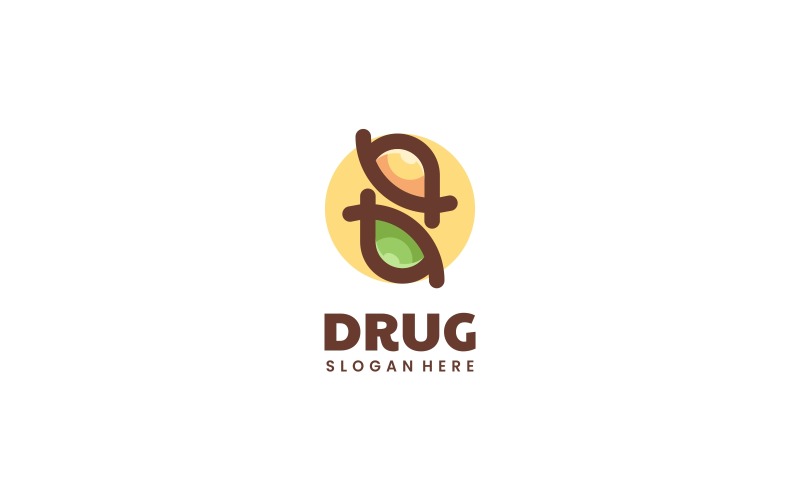 Style de logo de mascotte simple drogue - TemplateMonster