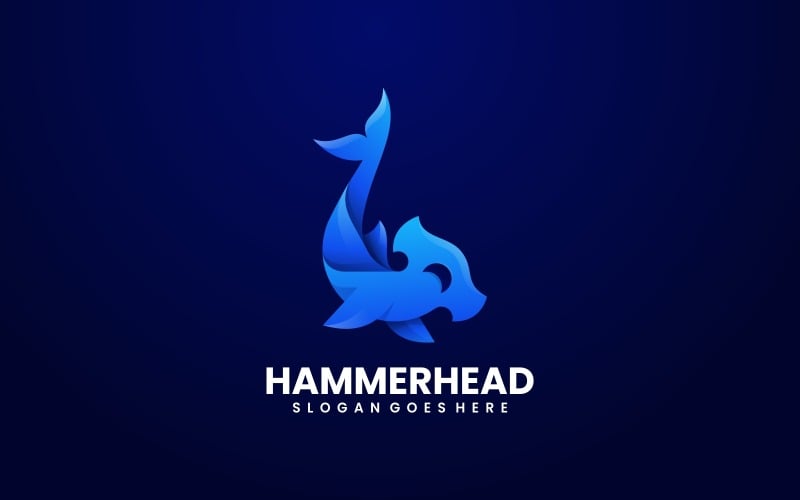 Hammerhead Gradient Logo Style #247283 - TemplateMonster