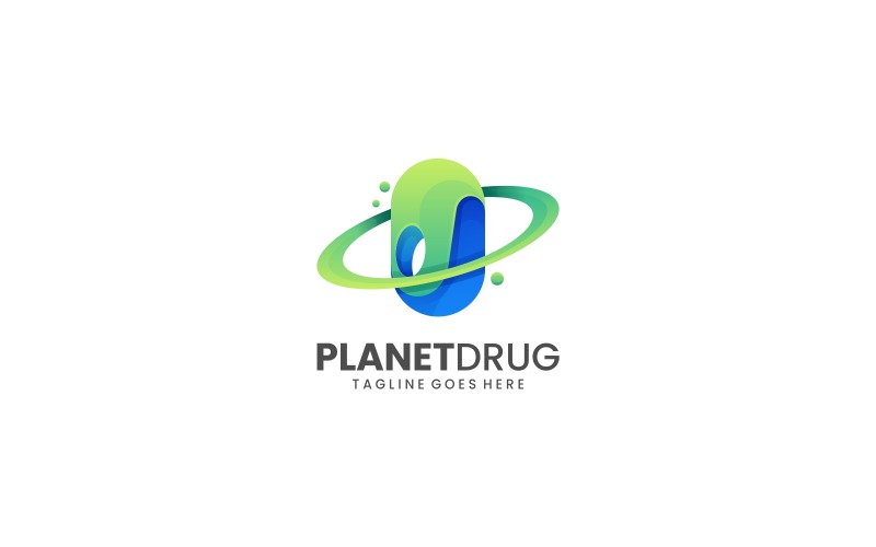 Logo de gradient de drogue de planète - TemplateMonster