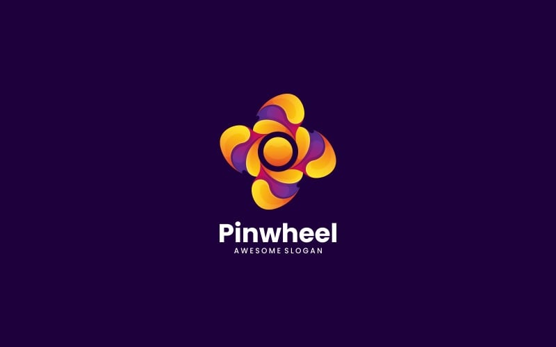 Pinwheel Gradient Logo Template #247314 - TemplateMonster