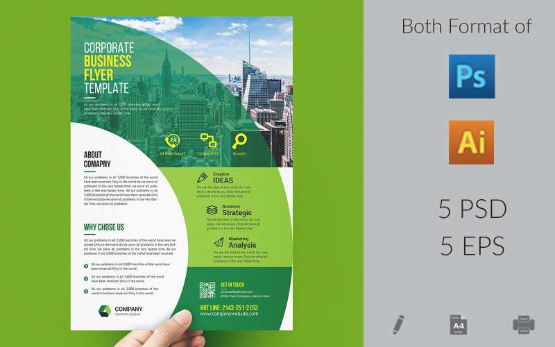 Company Project Business Flyer V.029 - TemplateMonster