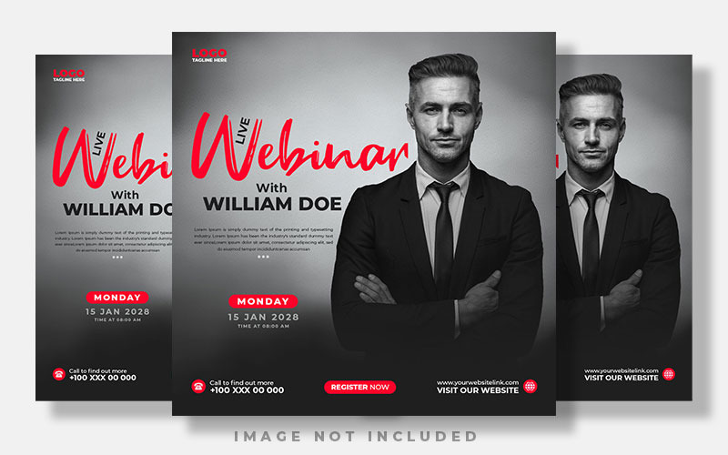 Webinar Social Media Post Design Template - TemplateMonster