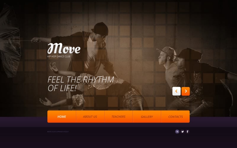 Free Dancing Studio Website Template - TemplateMonster