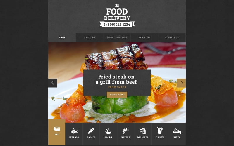Free Delivery Responsive Website Template - TemplateMonster