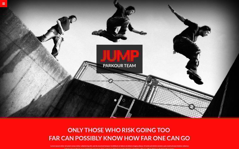 Free Extreme Sports Responsive Website Theme