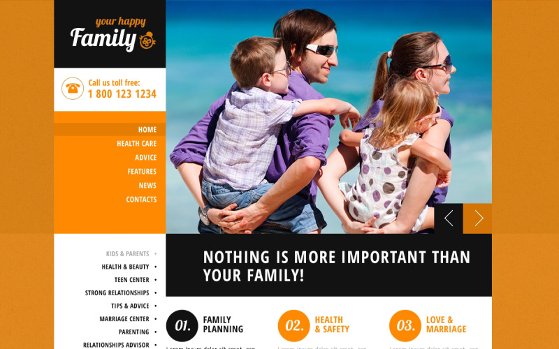 Free Family Center Responsive Website Theme - TemplateMonster