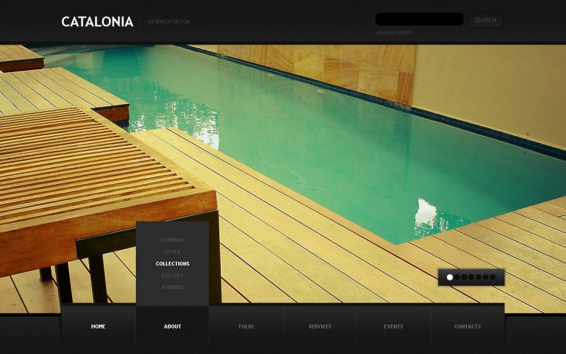 Modello di sito Web di design esterno gratuito