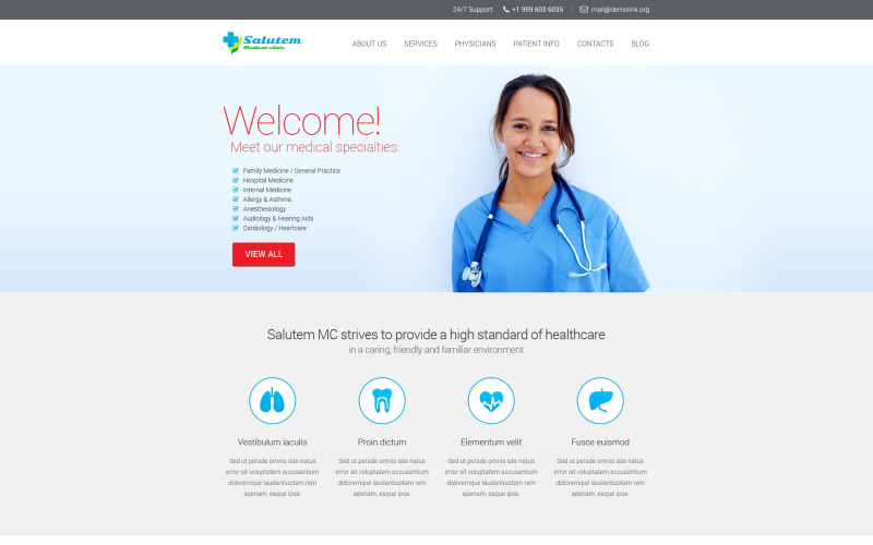 Plus de 16 modèles de sites Web médicaux HTML5 gratuits