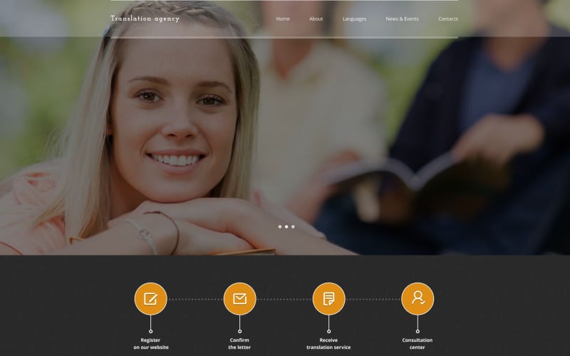 Free Translation Bureau Website Template - TemplateMonster