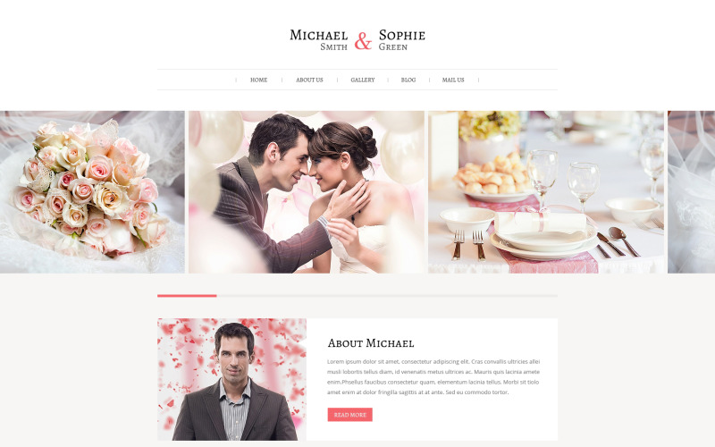 Más de 19 plantillas HTML para sitios web de bodas gratis - TemplateMonster