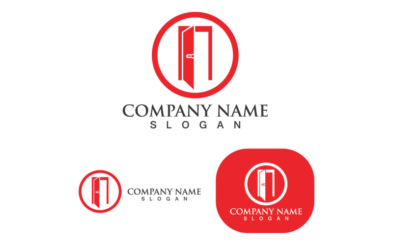 Door Logo And Symbol Vector Template V18 - TemplateMonster