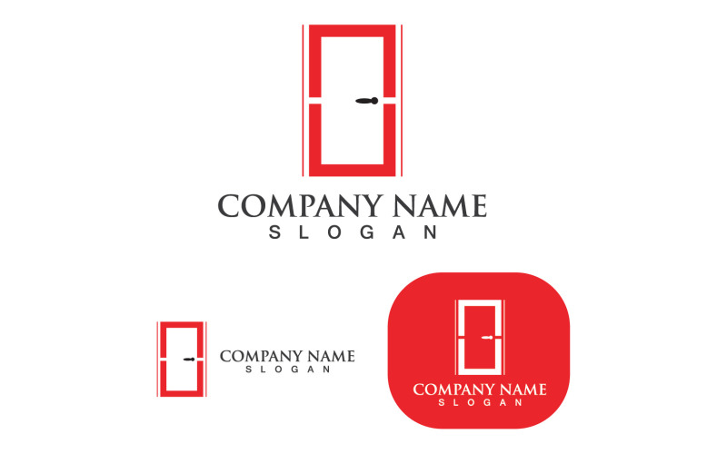 Modelo de vetor de logotipo e símbolo de porta V1