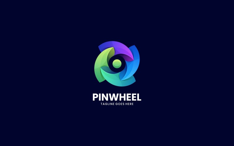 Pinwheel Gradient Colorful Logo Template - TemplateMonster