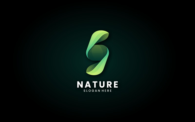 Logo dégradé de couleur nature #249001 - TemplateMonster